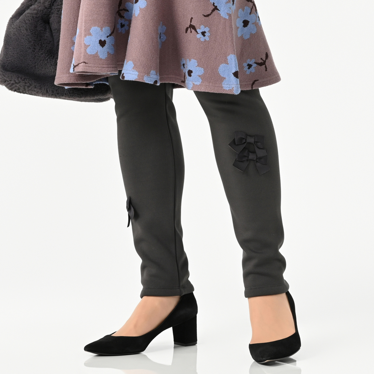 &LOVE ぬくぬく暖かむっちゃ幸せリボンレギンス アンドラブ（&LOVE） - QVC.jp