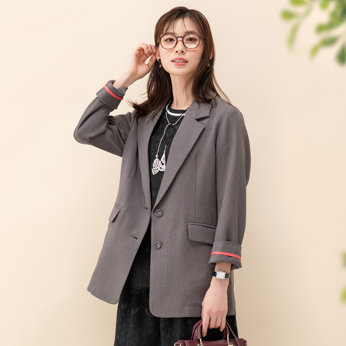 calma 選べる着丈 麻見えジャケットネット限定カラー エスパスデカルマ（espace de calma） - QVC.jp