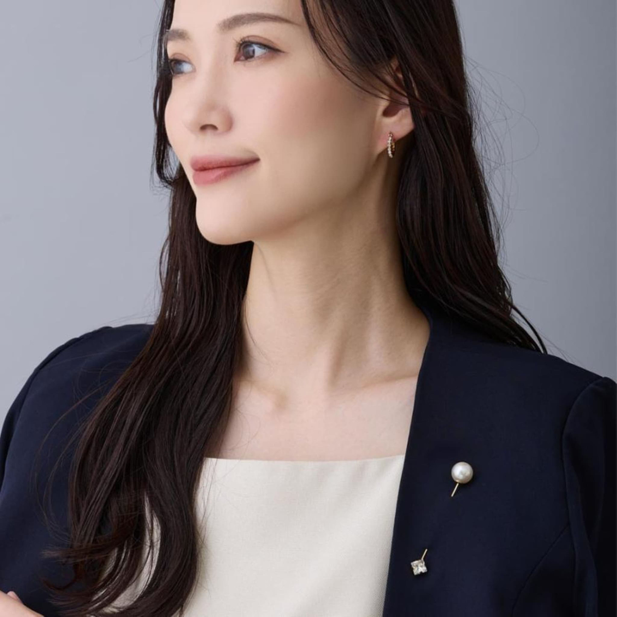 Melody パールビジューとラインストーンのピンブローチ メロディーアクセサリー（MELODY ACCESSORY） - QVC.jp