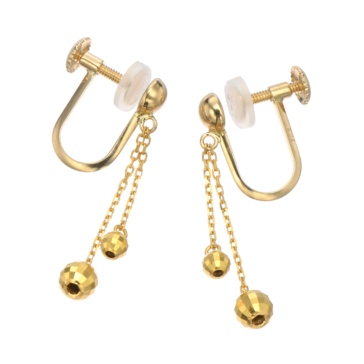 純金/18K スイングミラーボールイヤリング/ピアス マエストロピュアゴールドジュエリー - QVC.jp