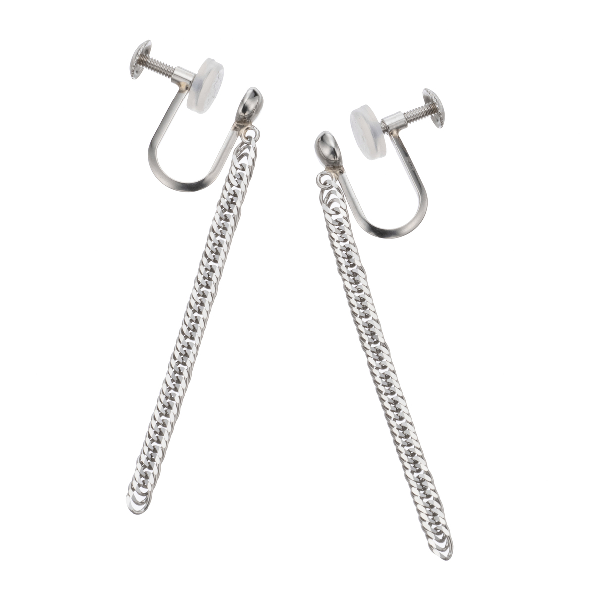 純PT/PT900 トリプル喜平Vカットチェーン イヤリング/ピアス マエストロピュアプラチナジュエリー - QVC.jp