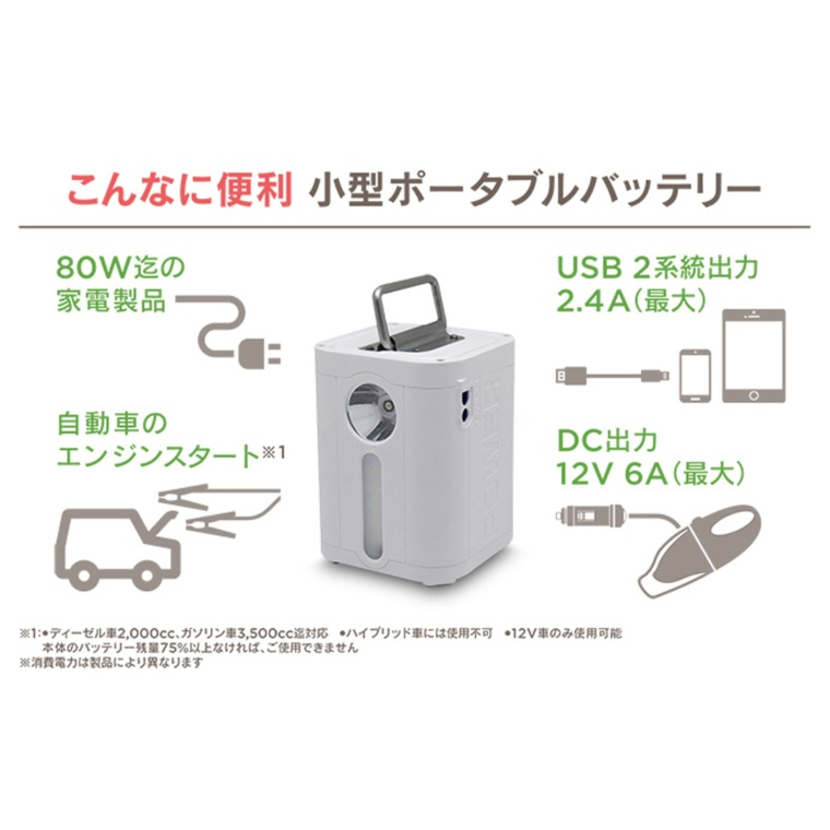 一家に一台 大容量&小型ポータブルバッテリー - QVC.jp