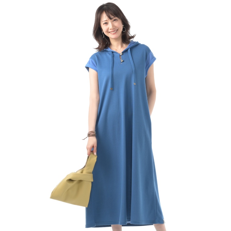 GiveRe-Collectionフレンチスリーブ切り替えワンピース ギブリコレクション（Give Re Collection） - QVC.jp