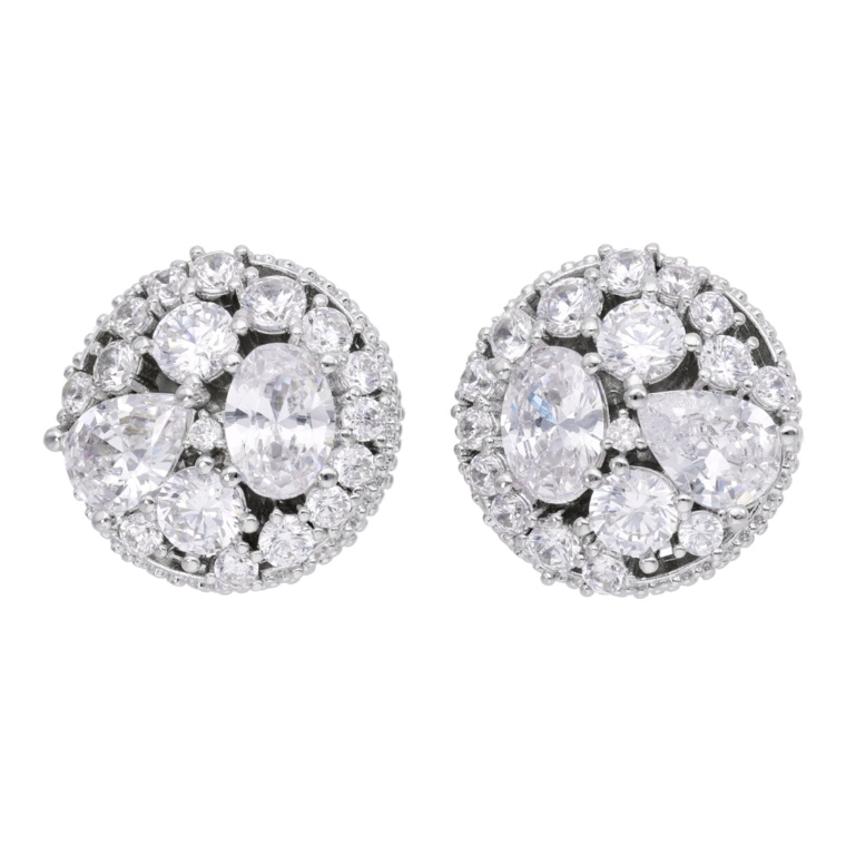 JinkaNezu マルチストーン クリア マグネットイヤリング ジンカネヅ（JinkaNezu） - QVC.jp