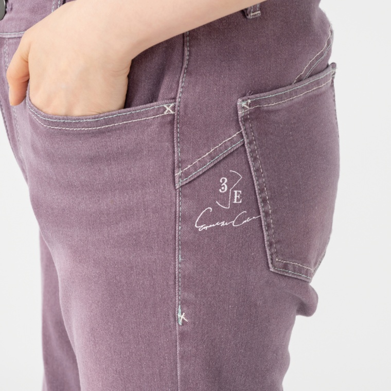 calma スタイリッシュカラーデニムパンツ エスパスデカルマ（espace de calma） - QVC.jp