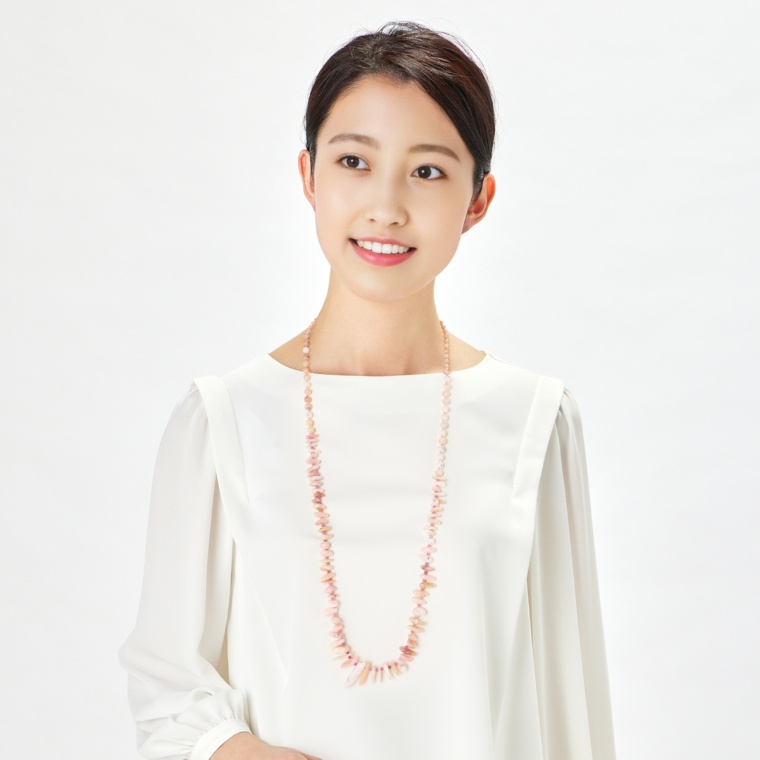越田雅哉 ピンクオパール デザインロングネックレス - QVC.jp