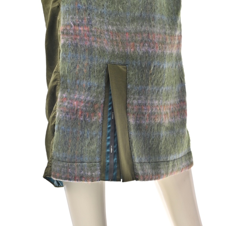 calma チェックシャギーMIX タイトスカート エスパスデカルマ（espace de calma） - QVC.jp