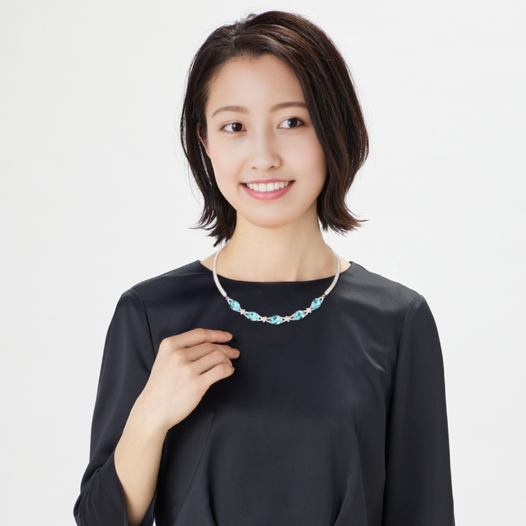 JinkaNezu クリスタルガラス ブルーエリプス チョーカー ジンカネヅ（JinkaNezu） - QVC.jp