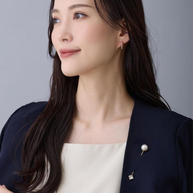 Melody パールビジューとラインストーンのピンブローチ メロディーアクセサリー（MELODY ACCESSORY） - QVC.jp