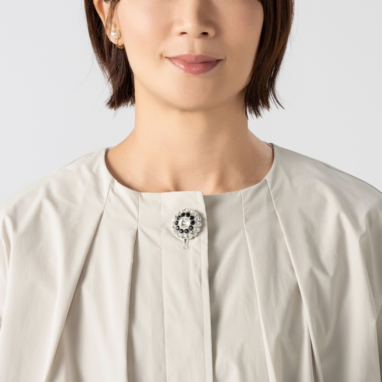 Pixie Heart ビジュー釦アクセントふわっとブルゾン ピクシーハート（Pixie Heart） - QVC.jp