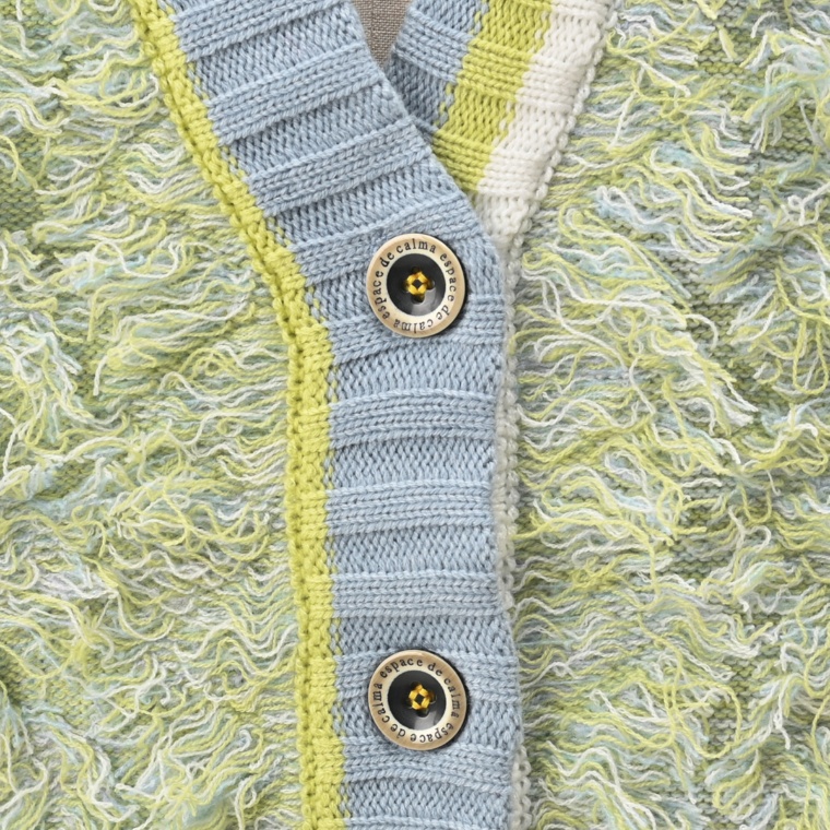 calma MIXカラーフリンジ ニットカーディガン エスパスデカルマ（espace de calma） - QVC.jp