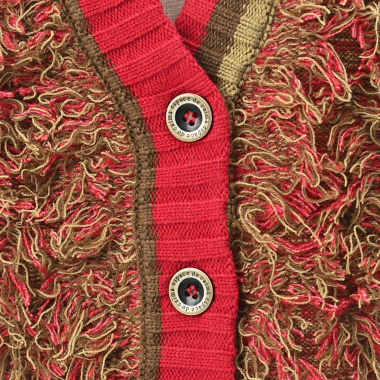 calma MIXカラーフリンジ ニットカーディガン エスパスデカルマ（espace de calma） - QVC.jp