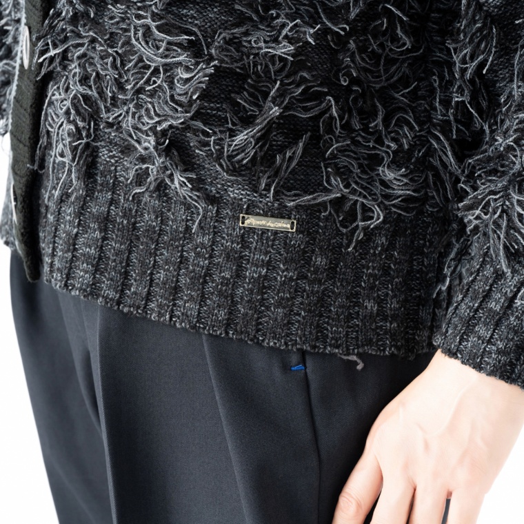 calma MIXカラーフリンジ ニットカーディガン エスパスデカルマ（espace de calma） - QVC.jp